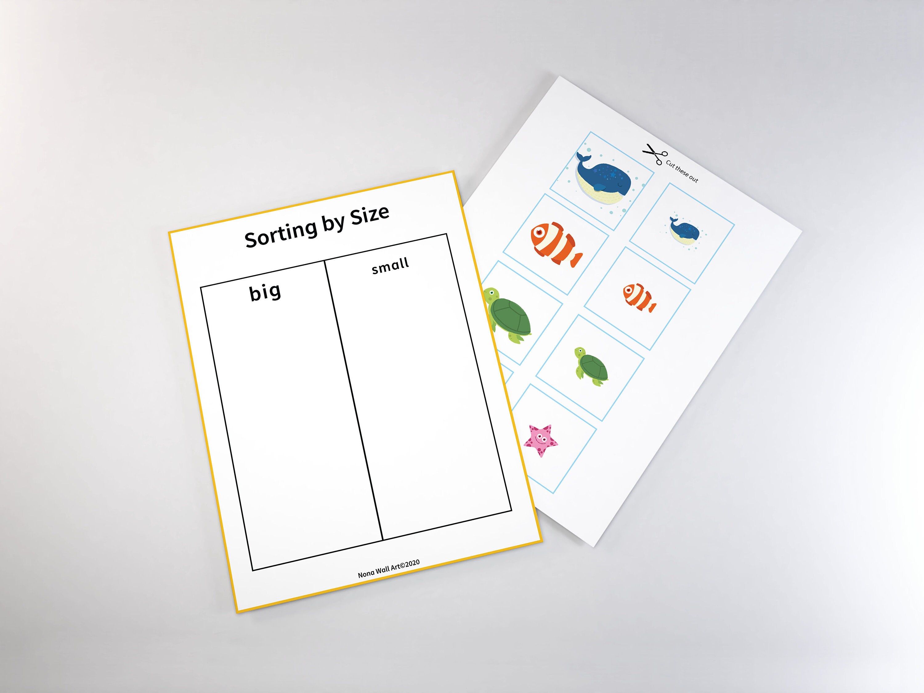 Educational Activity Sorting by Size Homeschool Printable | Etsy