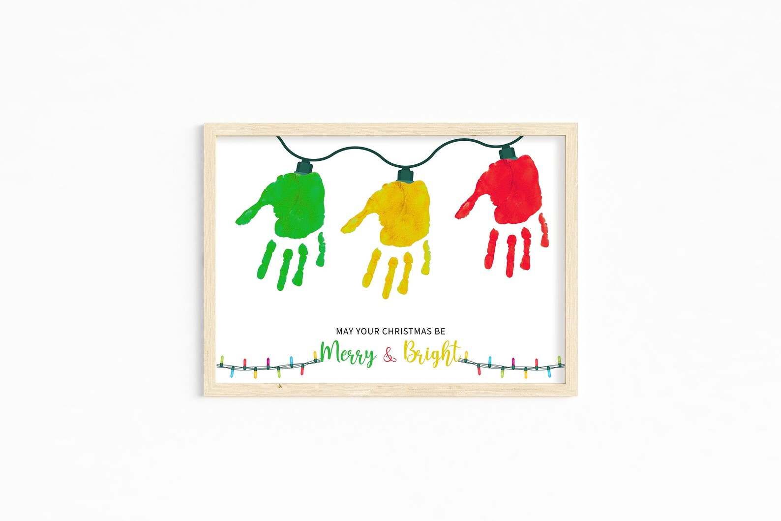 Holidays Handprint Craft Printable DIY Christmas Art - Etsy