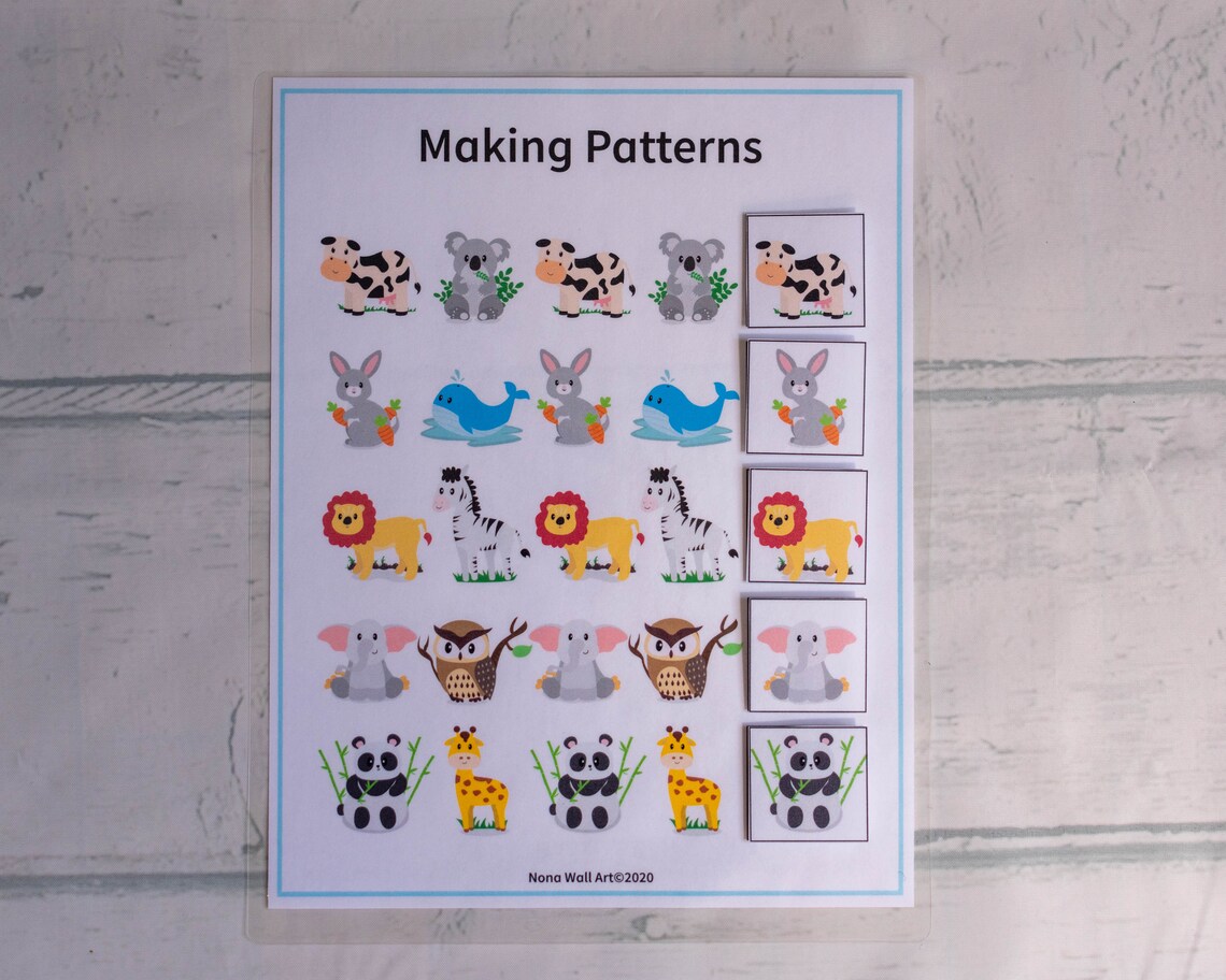 Educational Activity Pattern Worksheet Homeschool Printable - Etsy