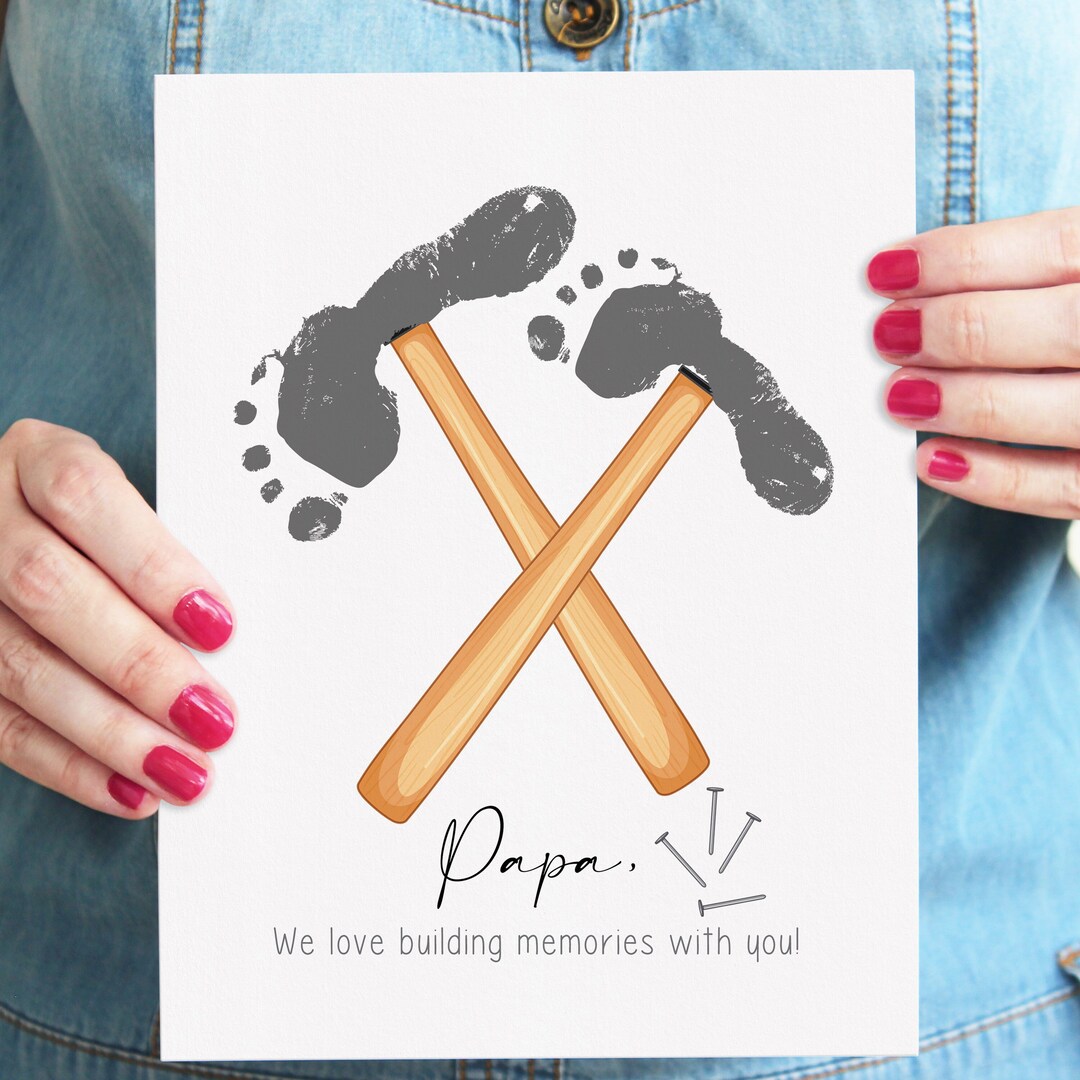 Papa, We Love Building Memories With You! | DIY Footprint Craft ...