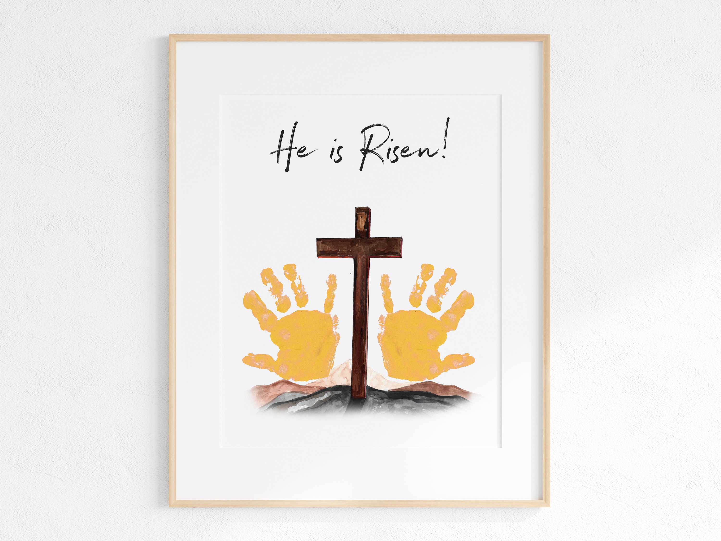 He is Risen Handprint Craft: Easter Sunday School Activity (digital DIY ...
