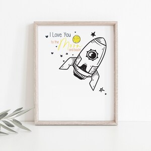 I Love You to the Moon and Back, DIY Handprint Craft, Keepsake for Kids ...