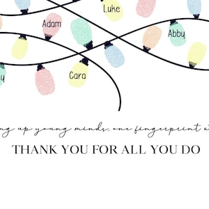 Teacher Appreciation Gift - Printable Christmas Lights With ...