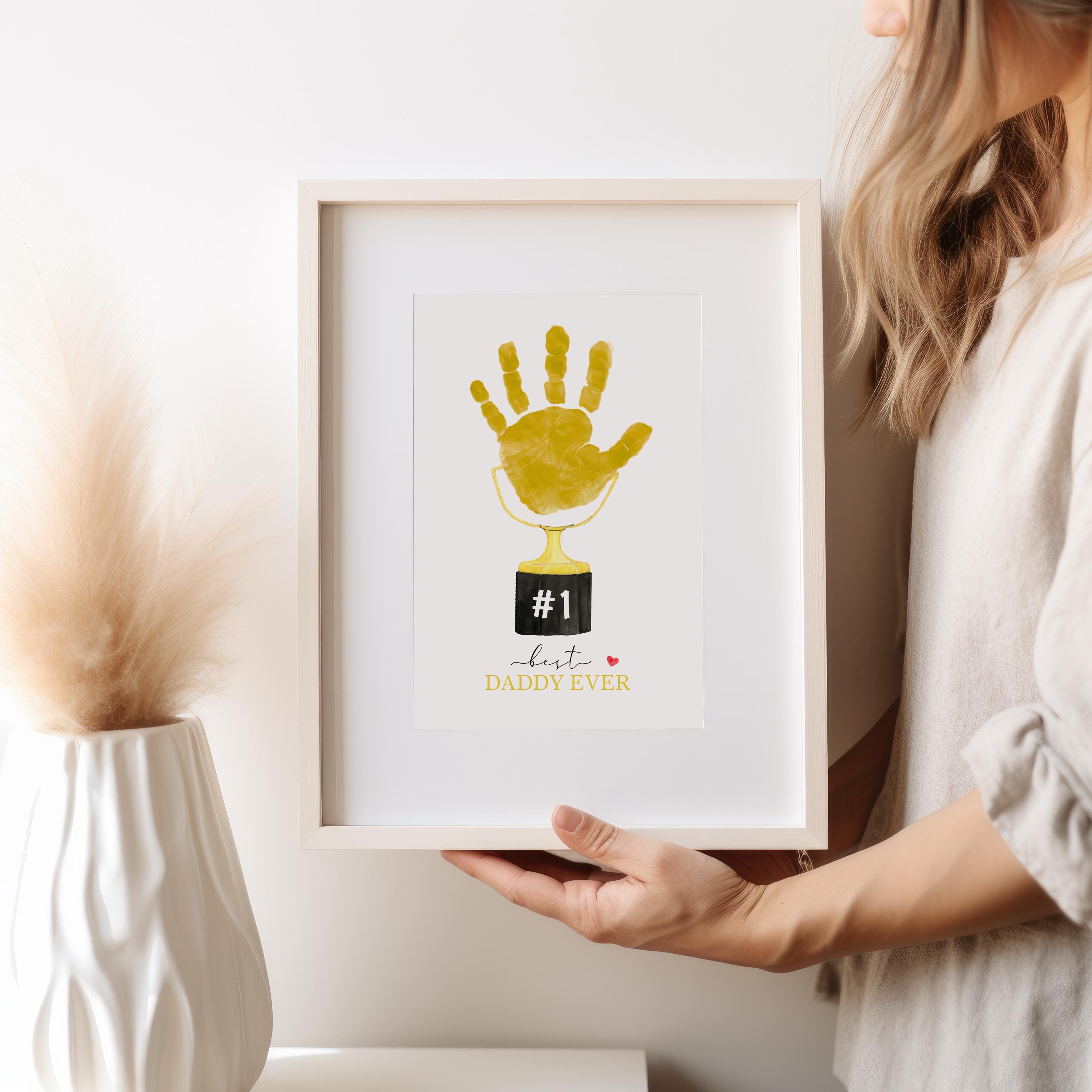 Best Daddy Ever Handprint Art | Father's Day Keepsake (digital Download ...