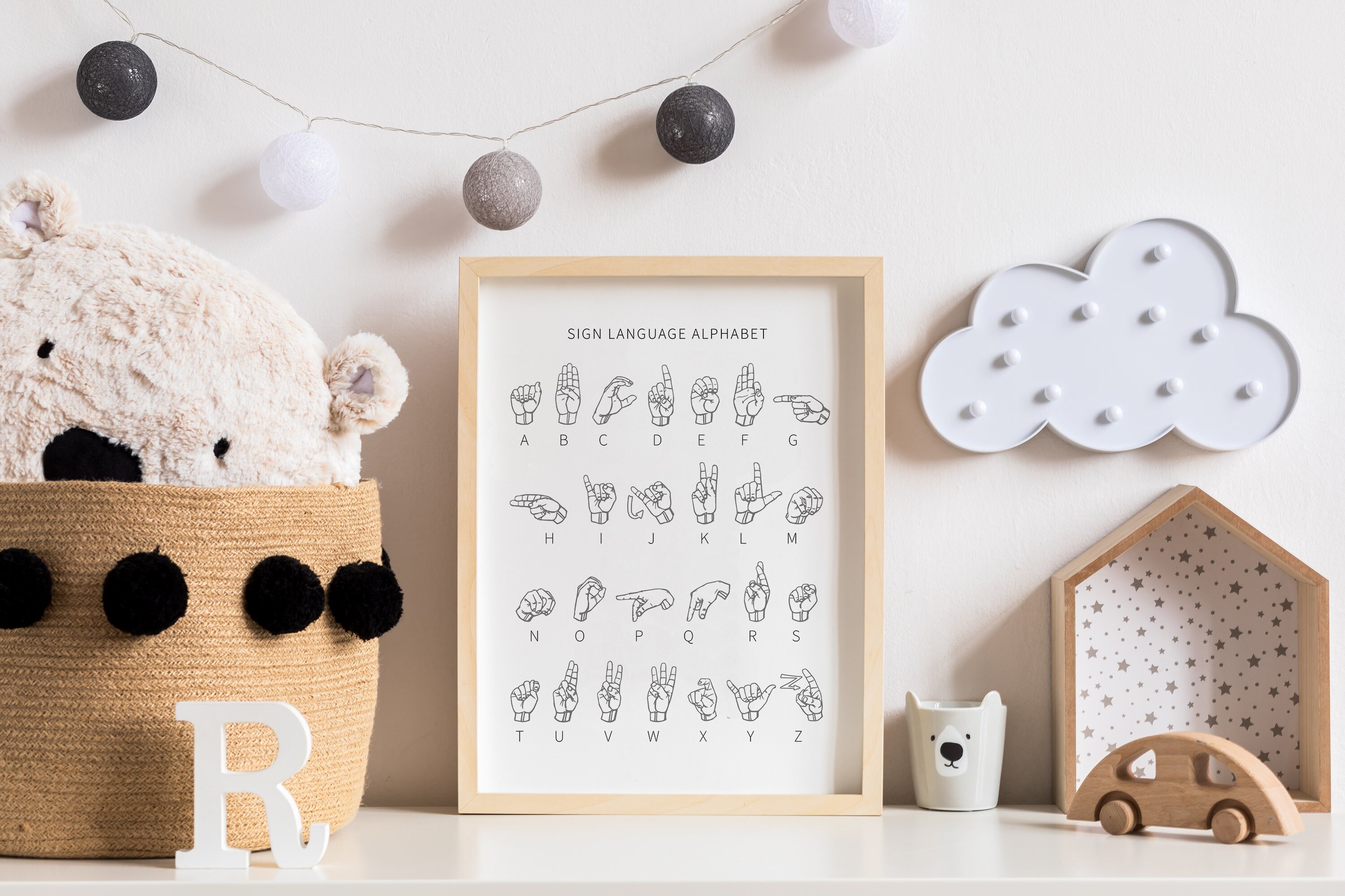 American Sign Language Poster Educational Printable ASL - Etsy