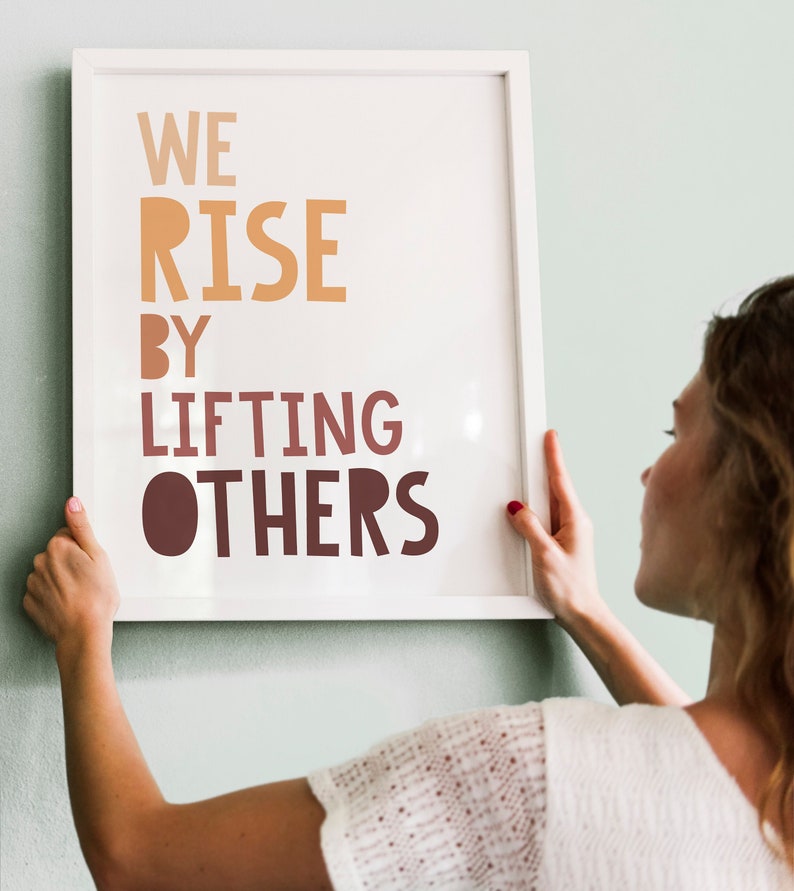 We Rise by Lifting Others Diversity Wall Art Printable | Etsy