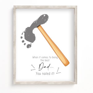 Best Dad You Nailed It Footprint | DIY Footprint Craft | Father's Day ...