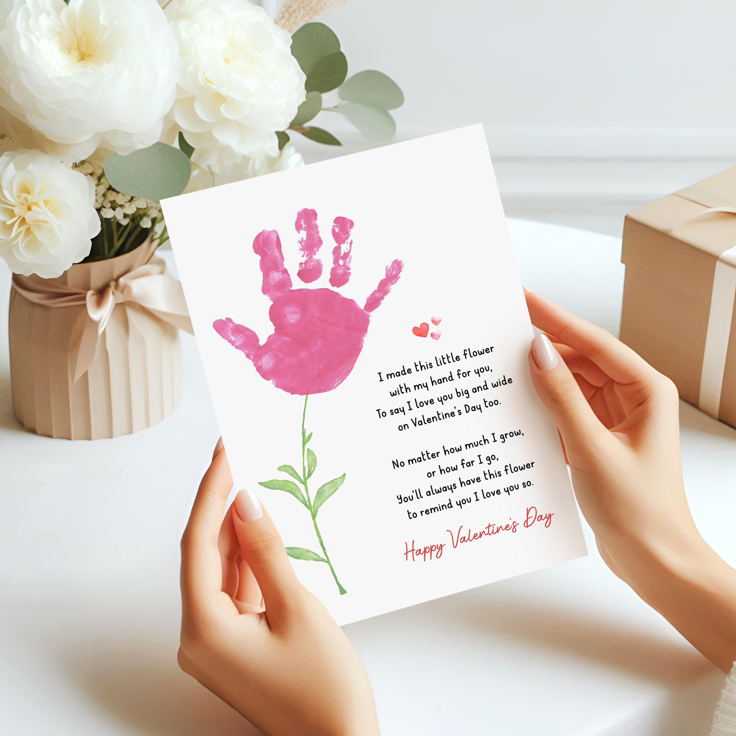Valentine’s Day Handprint Craft for Kids – Flower Poem Keepsake ...