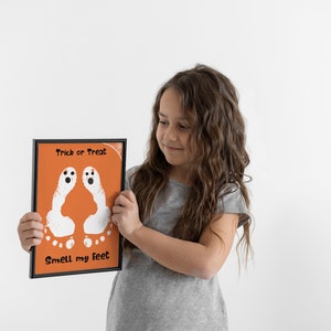 Halloween Footprint Craft Trick or Treat Smell My Feet - Etsy