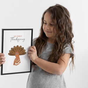 My First Thanksgiving Footprint DIY Craft, Turkey Keepsake From Baby ...