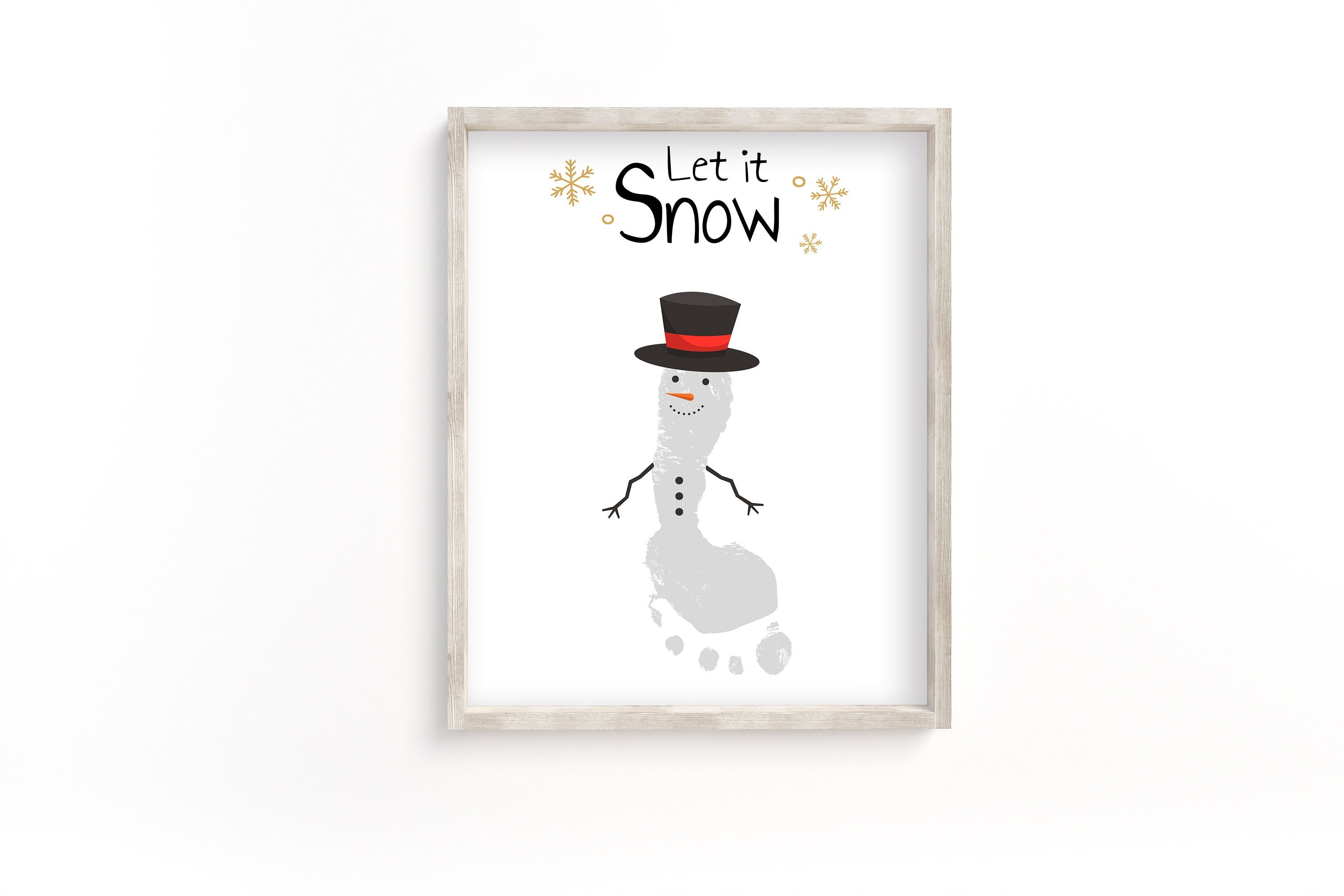 Holidays Footprint Craft Printable DIY Christmas Art - Etsy