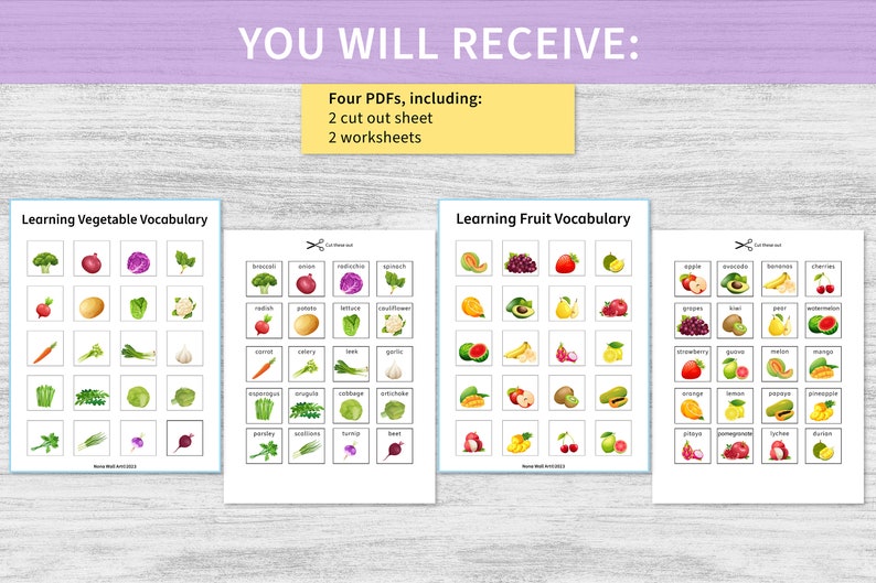 Fruit & Vegetable Sorting Activity Homeschool Educational - Etsy
