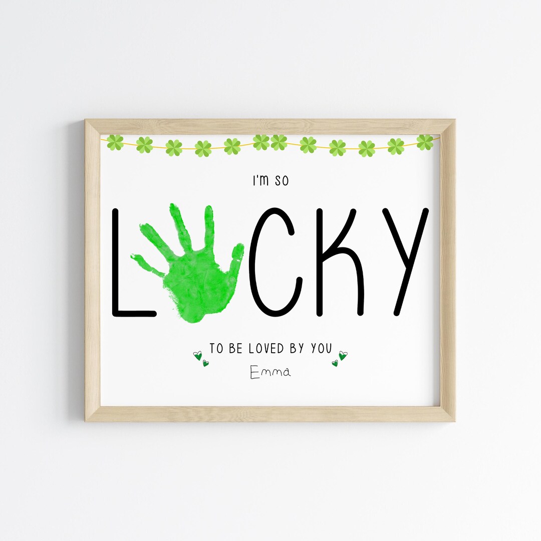 Lucky Handprint Craft | St. Patrick's Day DIY Art | Kids Keepsake ...