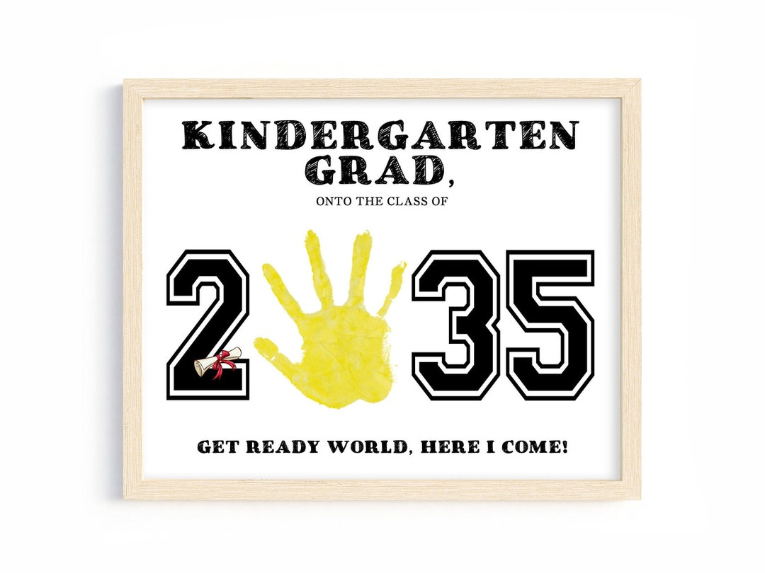 Kindergarten Graduation Handprint Art Kids DIY Crafts Class - Etsy