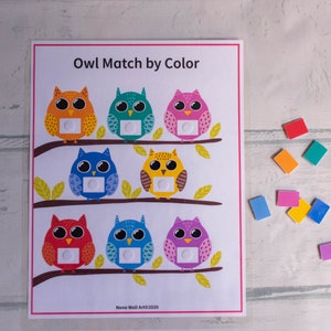 Color Matching Game, Busy Book Printable, Educational Activity ...