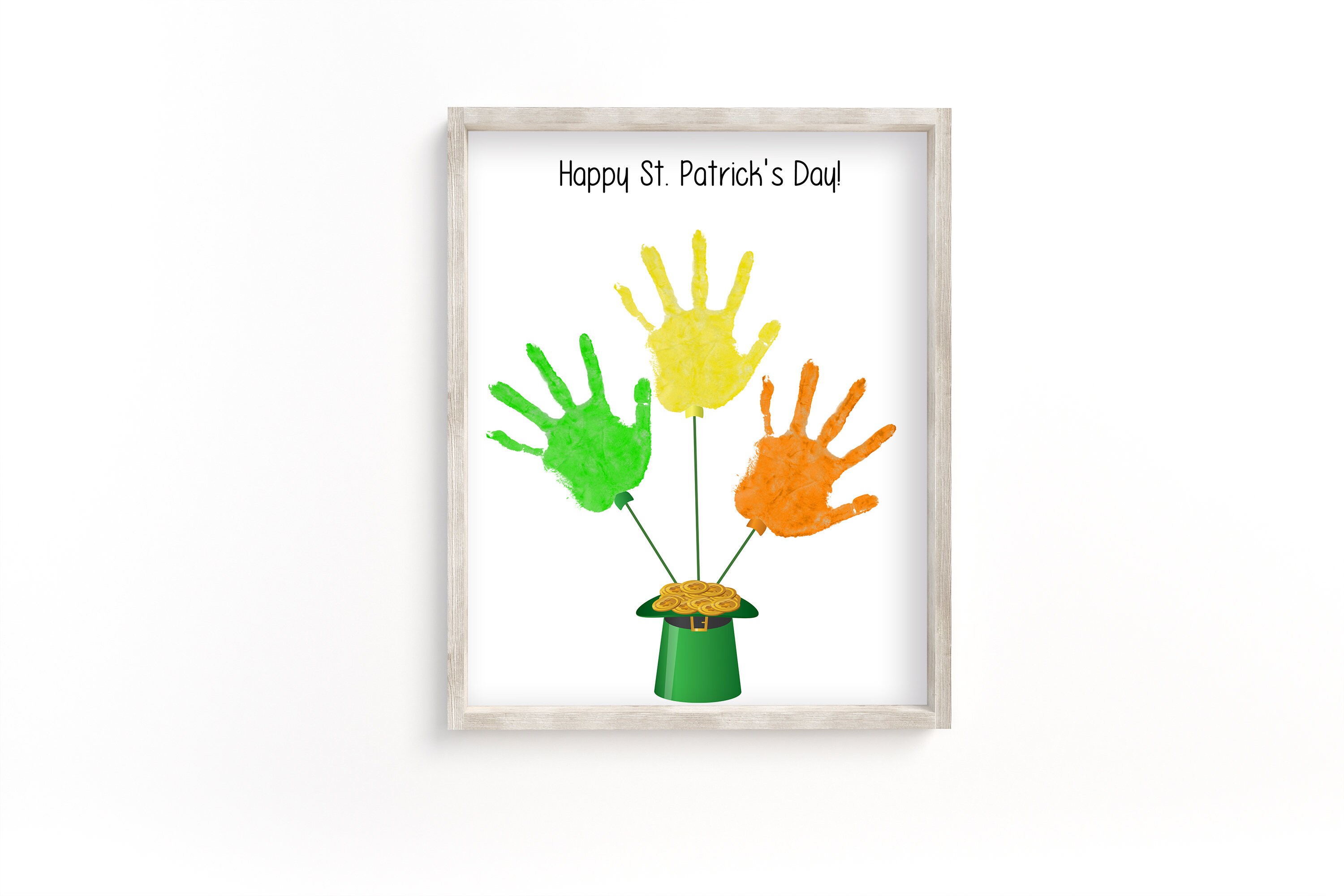 St Patrick's Day Craft Bundle DIY Handprint Template - Etsy