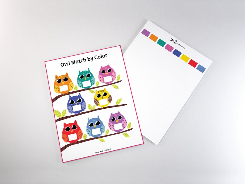 Color Matching Game, Busy Book Printable, Educational Activity ...