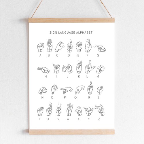 American Sign Language Poster Educational Printable ASL - Etsy