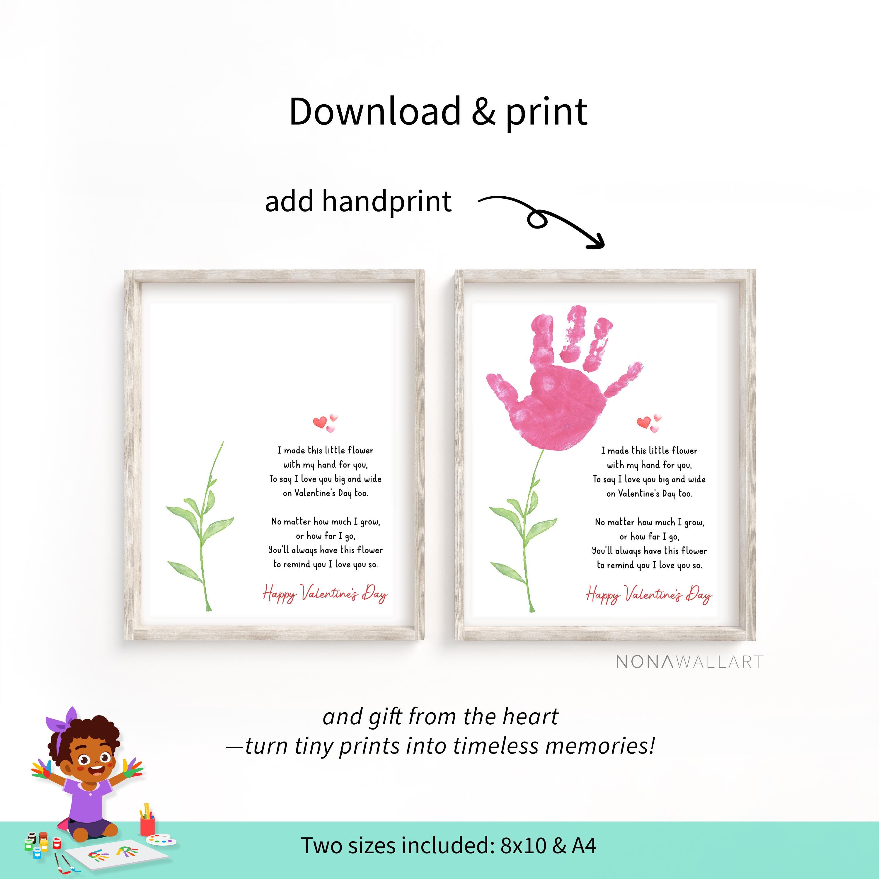 Valentine’s Day Handprint Craft for Kids – Flower Poem Keepsake ...