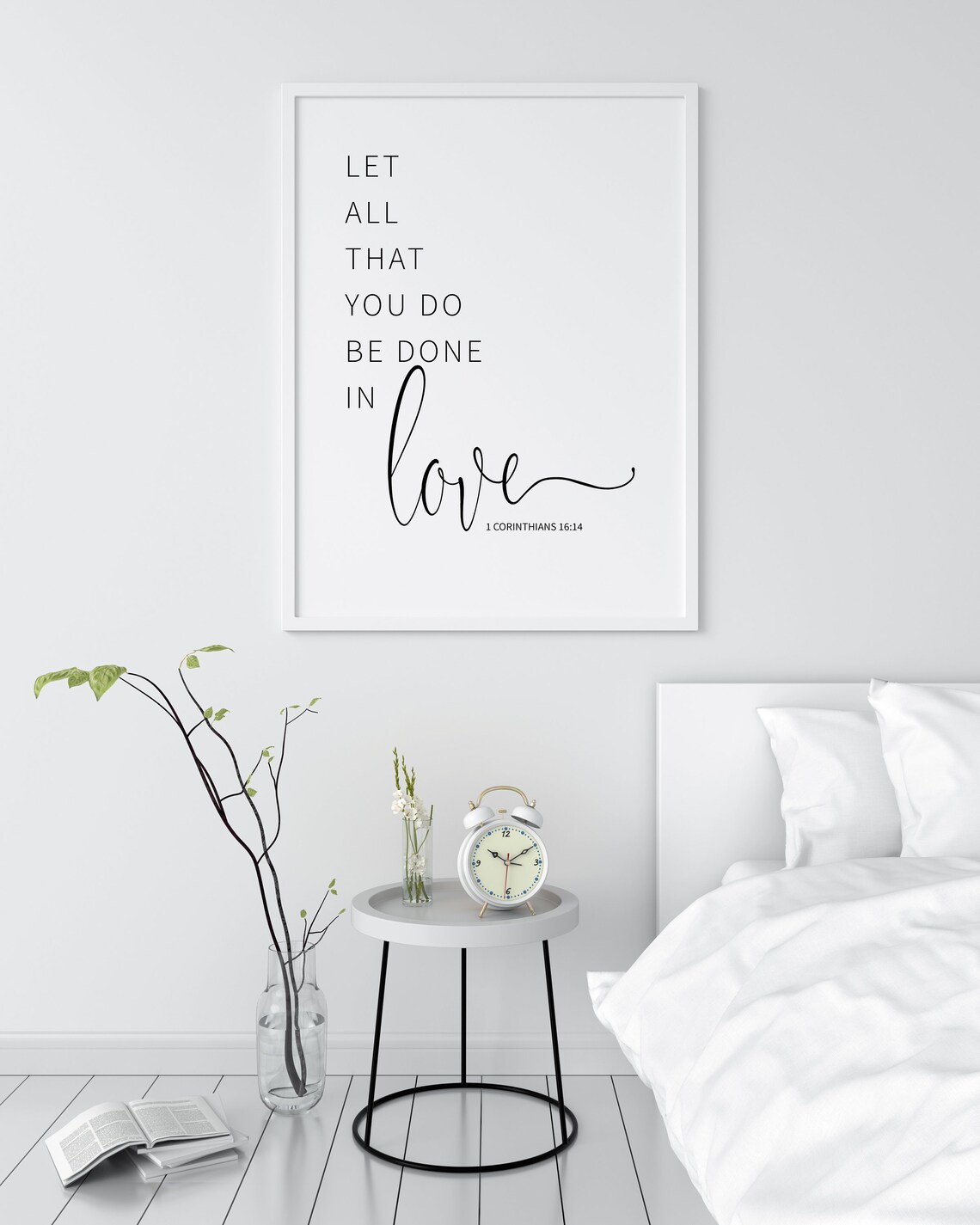 Bible Verse Wall Art Let All That You Do Be Done in Love 1 | Etsy
