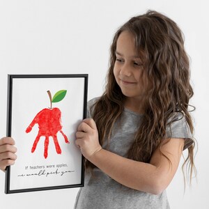 Teacher Appreciation Handprint Apple Keepsake: DIY Gift (digital File ...
