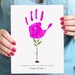 Flower Handprint Craft, Custom Mother's Day Gift for Mom Grandma ...