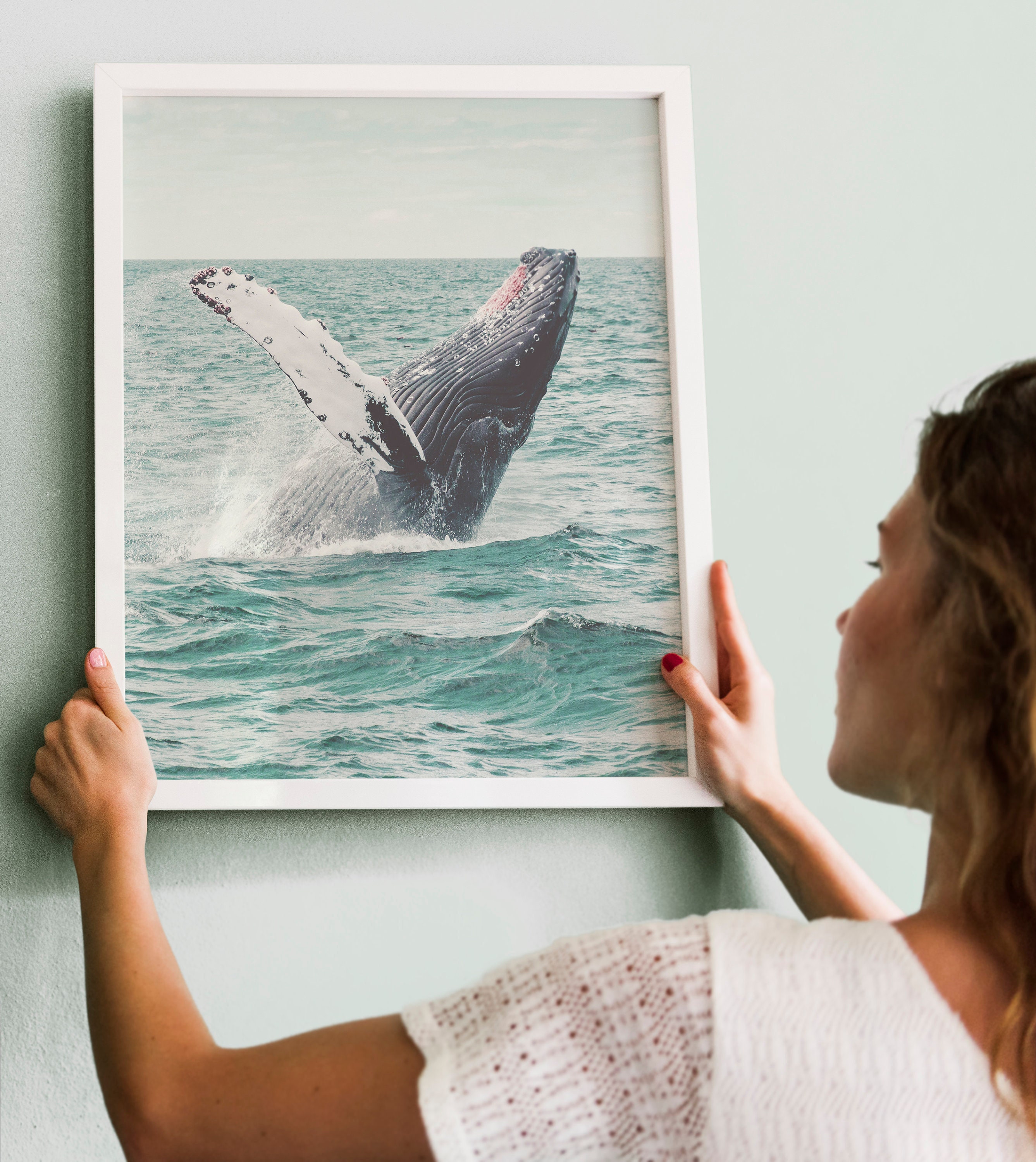 Whale Printable Coastal Decor Ocean Wall Art Minimalist | Etsy