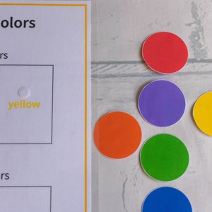 Primary & Secondary Color Sorting Worksheet, Educational Activity for ...