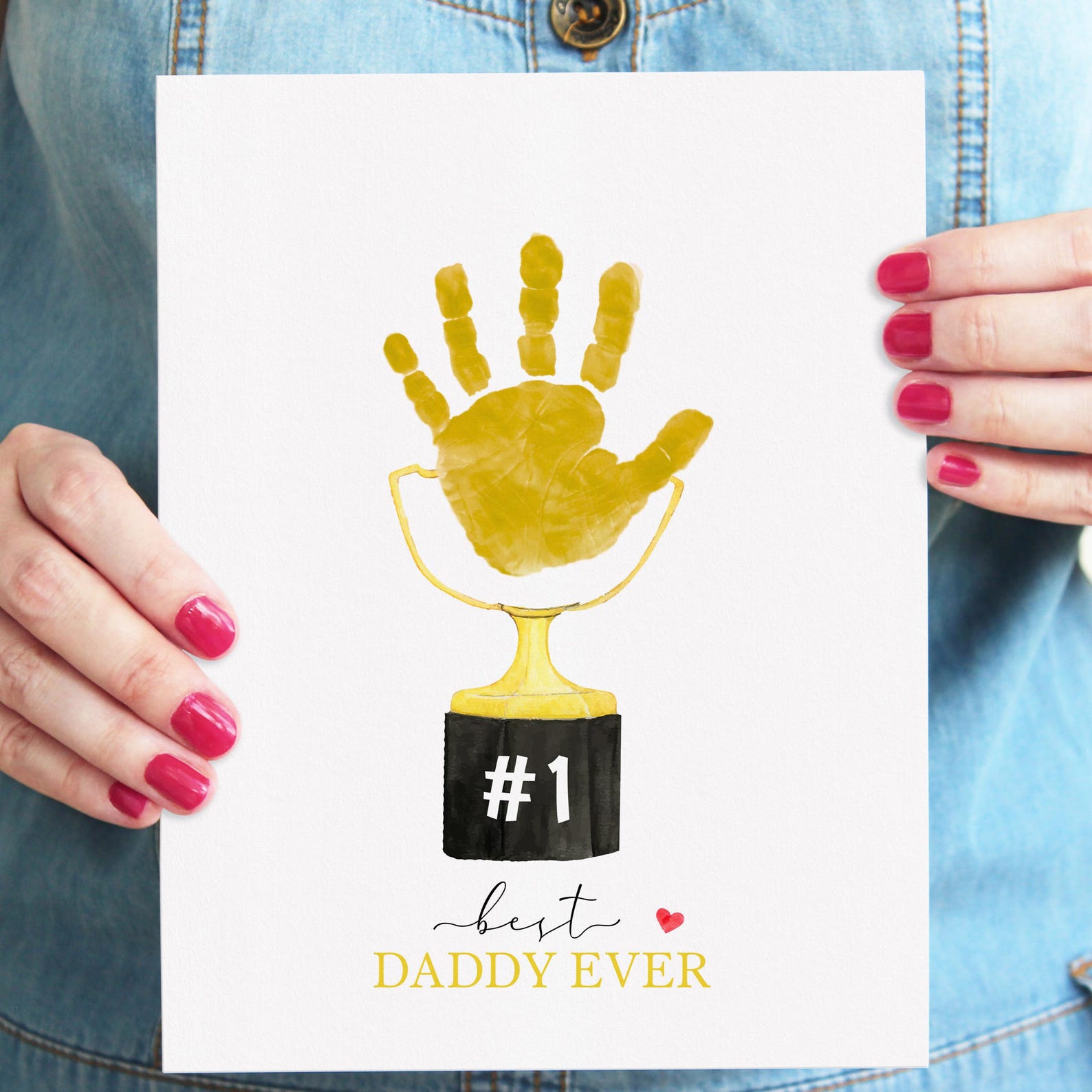 Best Daddy Ever Handprint Art | Father's Day Keepsake (digital Download ...
