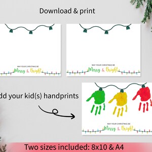 Holidays Handprint Craft, Printable DIY Christmas Art, Handprint Art ...