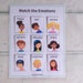 Busy Book Printable Emotions Matching Game Educational - Etsy