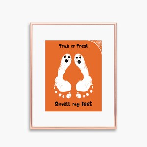 Halloween Footprint Craft, Trick or Treat Smell My Feet, Keepsake for ...