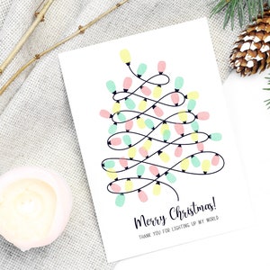 Merry Christmas Fingerprint Craft, DIY Holiday Art, Printable Keepsake ...