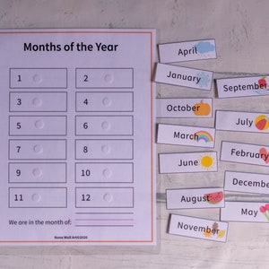 Educational Activity, Months of the Year, Homeschool Printable, Busy ...