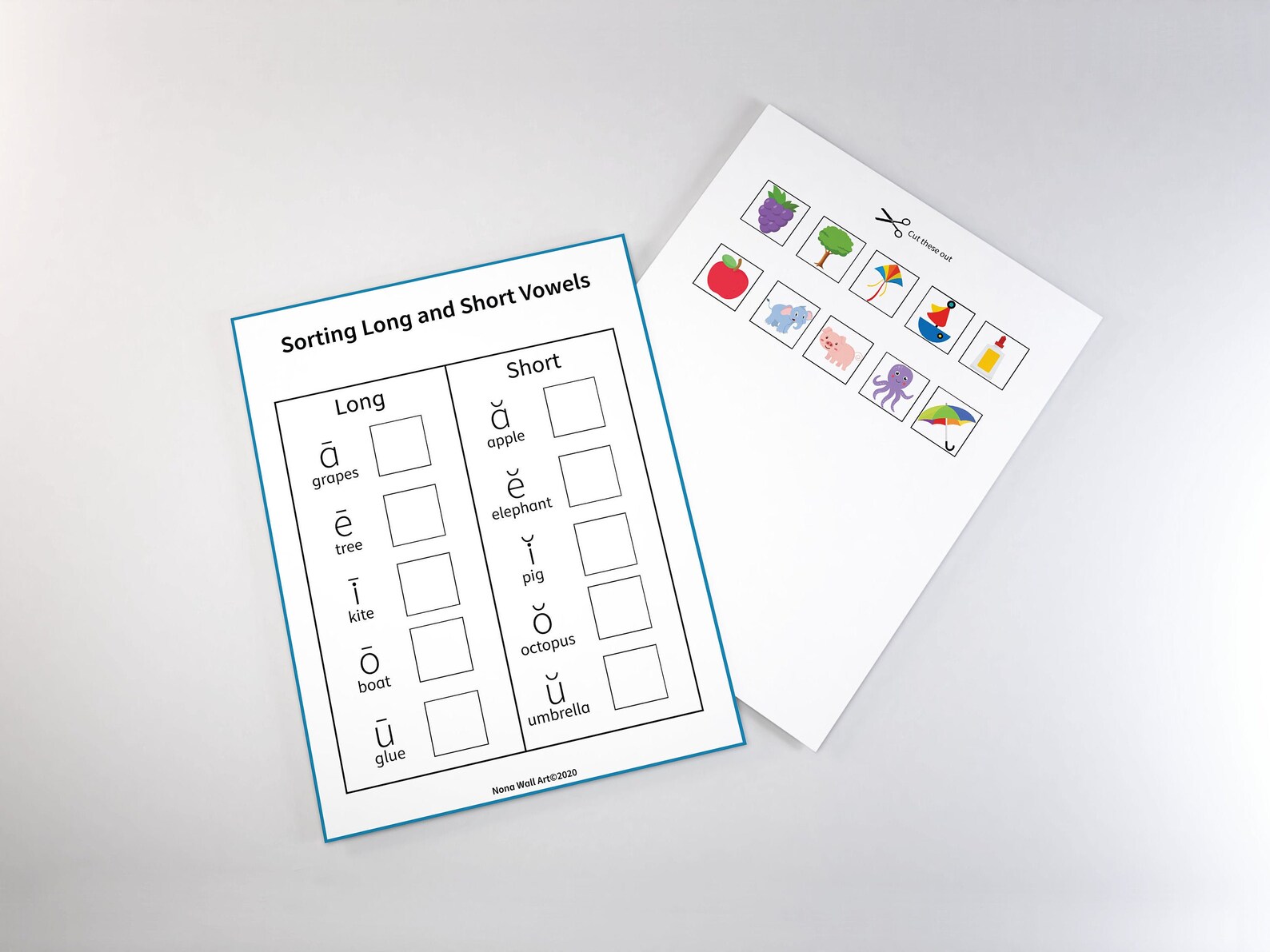 Learning Vowels Busy Book Printable Long and Short Vowels | Etsy
