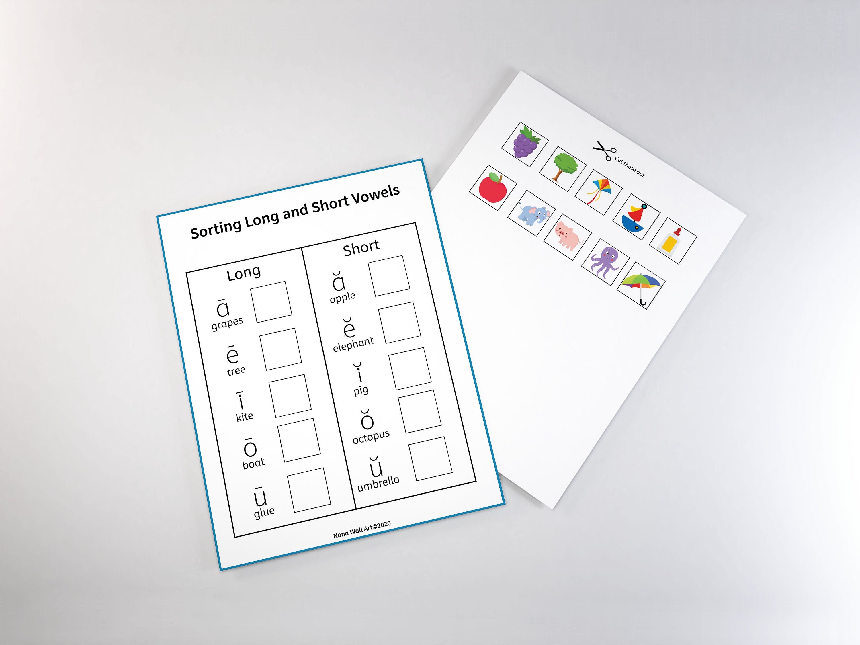 Learning Vowels Busy Book Printable Long and Short Vowels - Etsy
