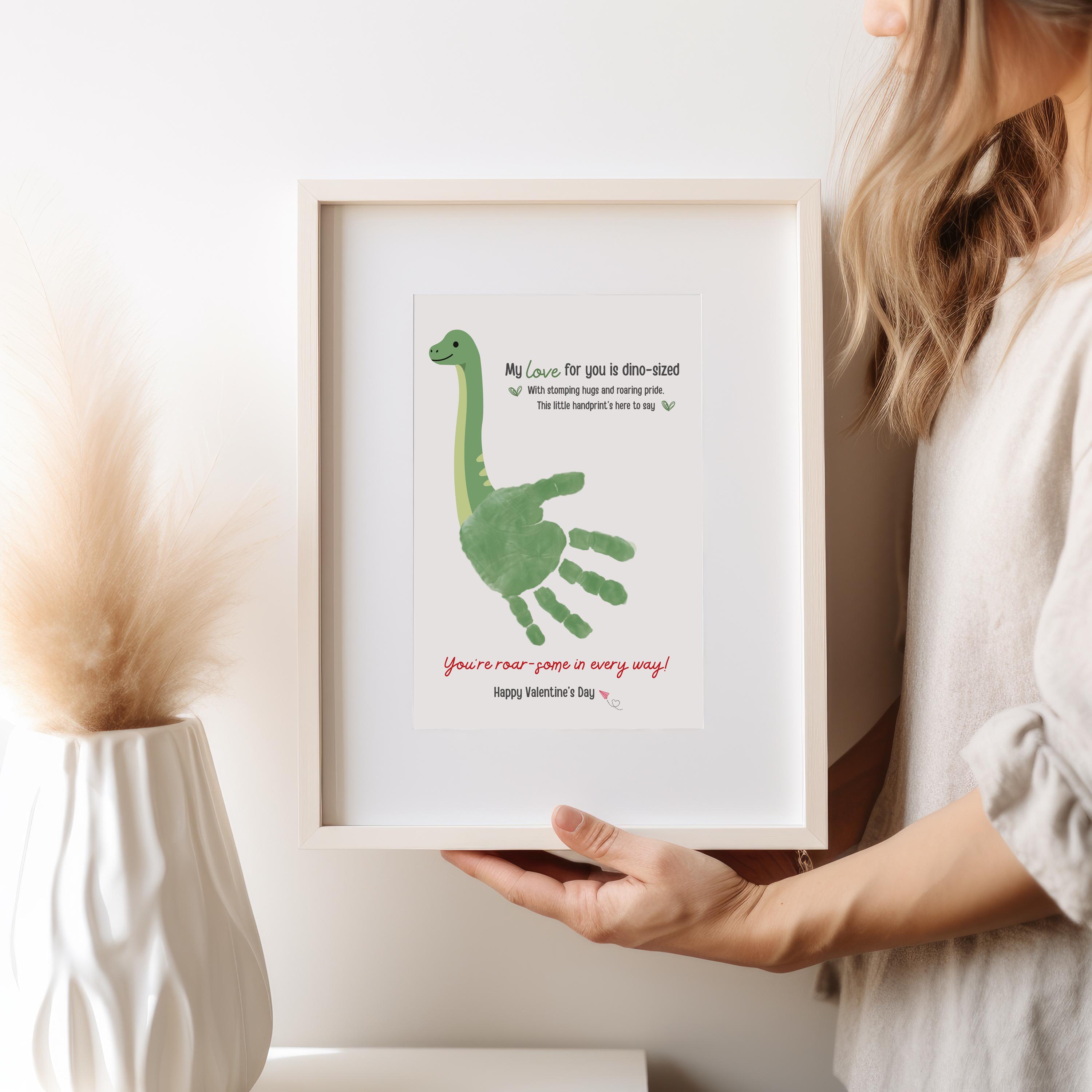 Dinosaur Valentine Handprint Craft | Roarsome Kids Keepsake Printable ...