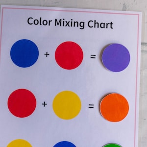 Color Mixing Chart: Primary Colors Worksheet (digital File) - Etsy