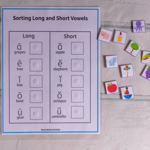 Learning Vowels, Busy Book Printable, Long and Short Vowels Worksheet ...