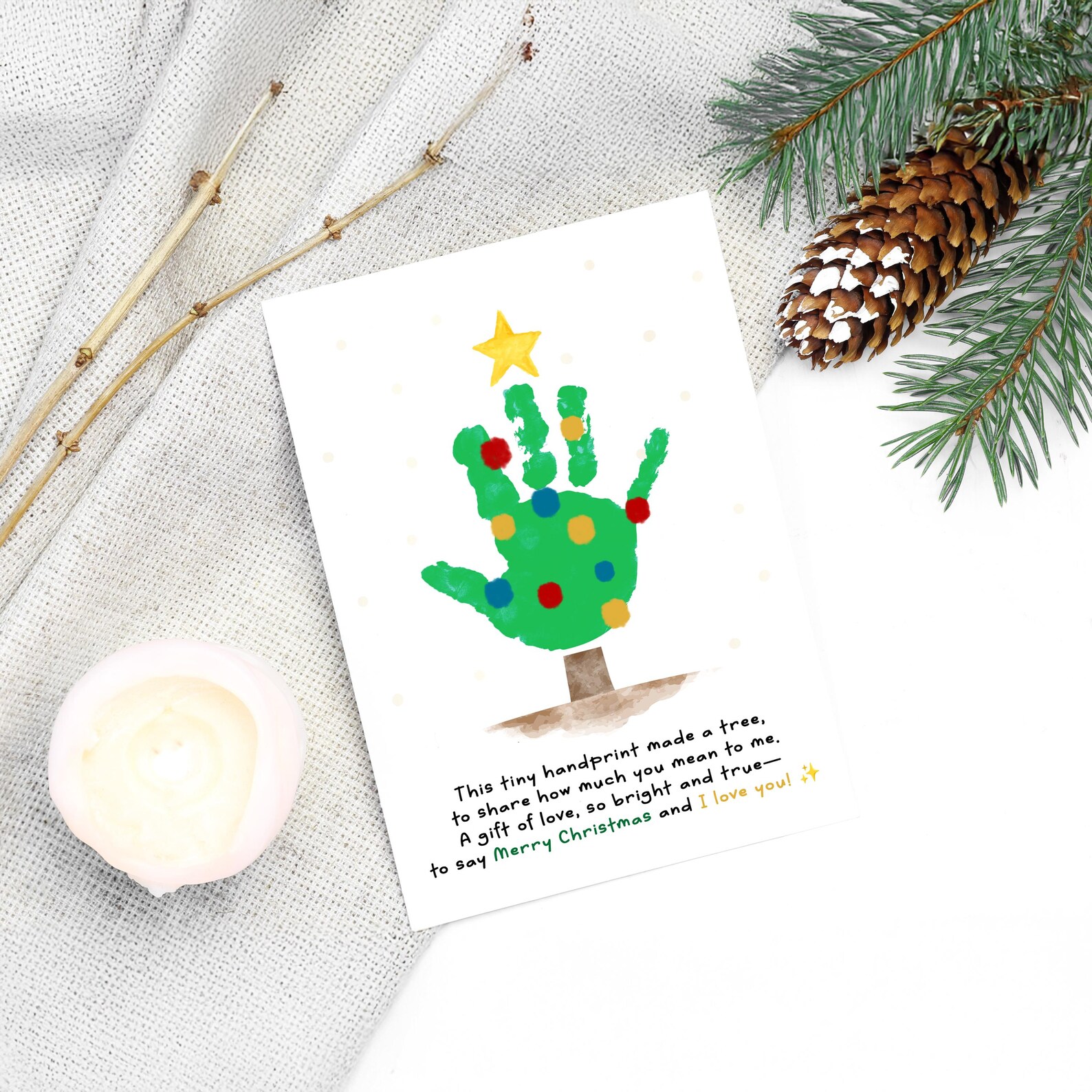 Christmas Tree Handprint Poem: Holiday Keepsake Kids Craft (digital ...