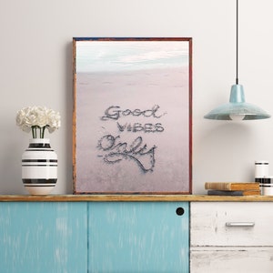 Good Vibes Only Printable Coastal Decor Boho California Wall - Etsy