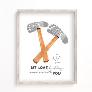 We Love Building Memories With You | DIY Footprint Craft | Father's Day ...