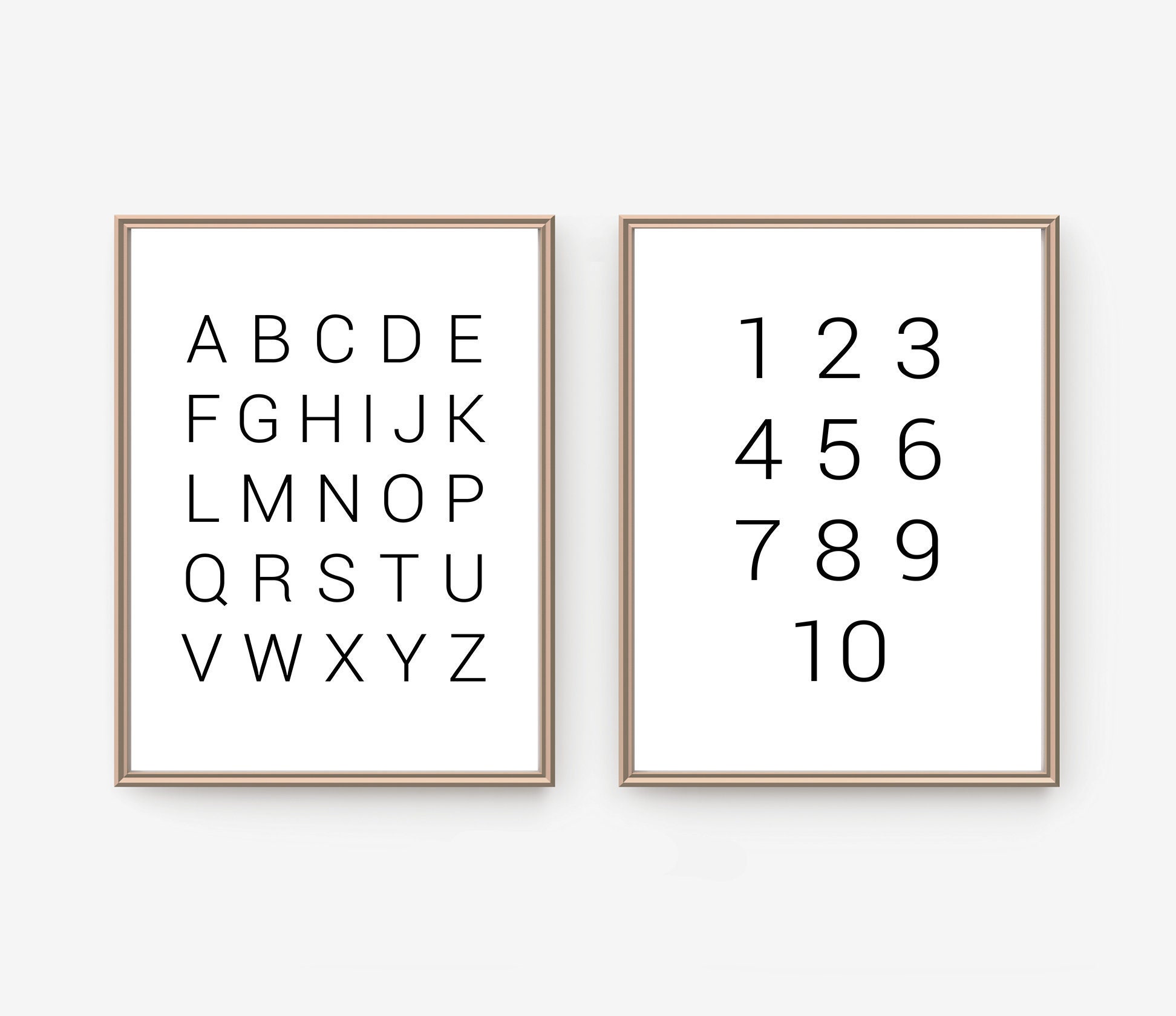 ABC 123 Printable Set of 2 Alphabet and Numbers Print | Etsy