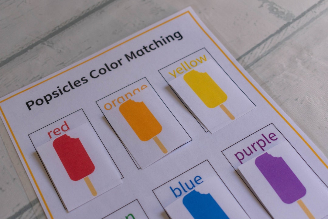 Educational Activity, Colors Matching Game, Homeschool Printable, Busy ...