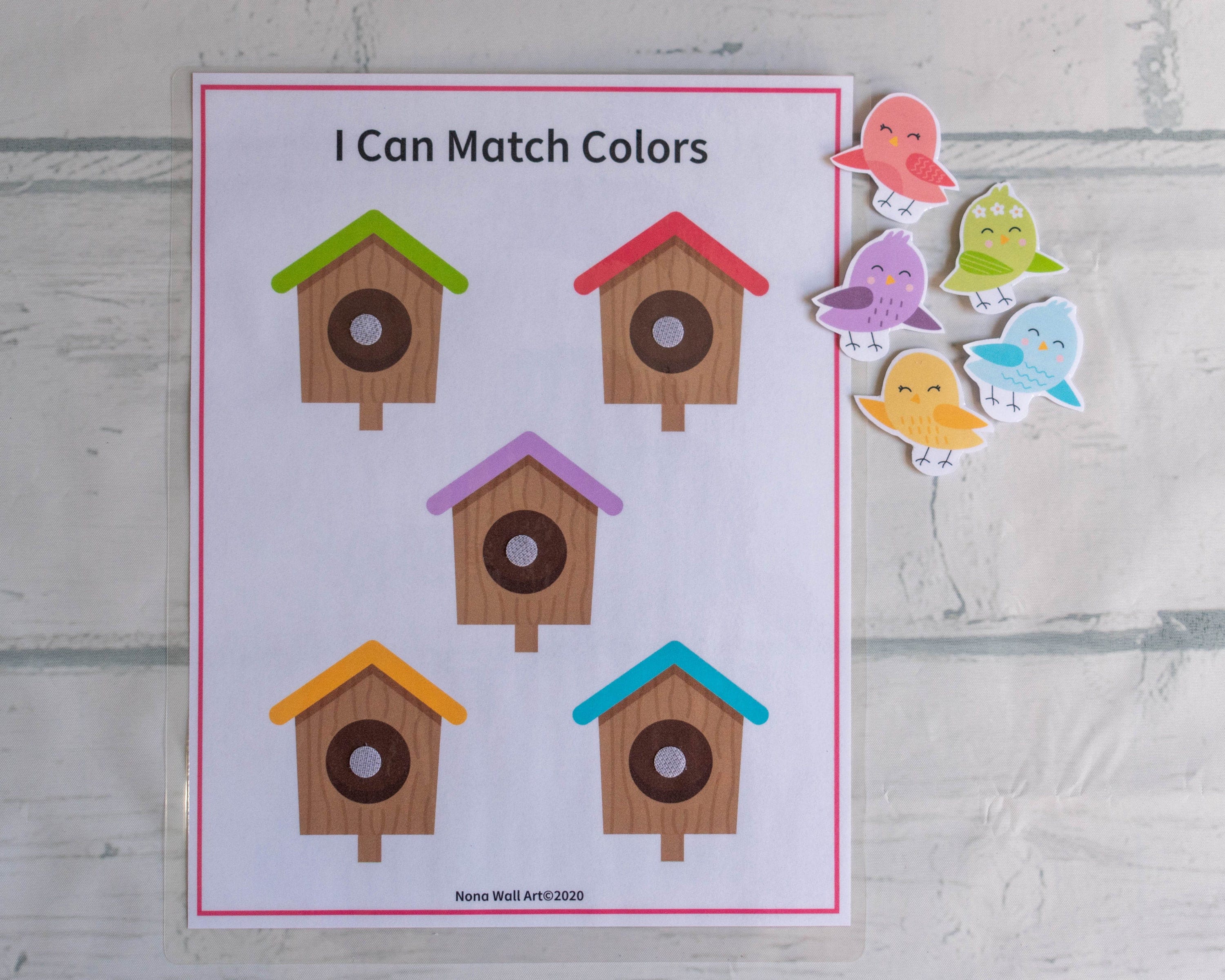 Educational Activity Colors Matching Game Homeschool - Etsy