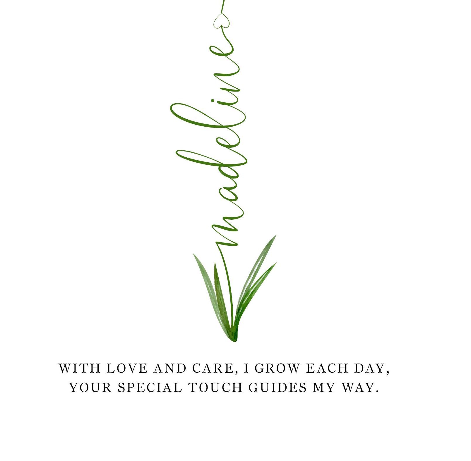 Personalized Handprint Flower Print: Custom Name Stem (digital File) - Etsy