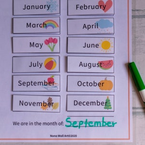 Educational Activity, Months of the Year, Homeschool Printable, Busy ...