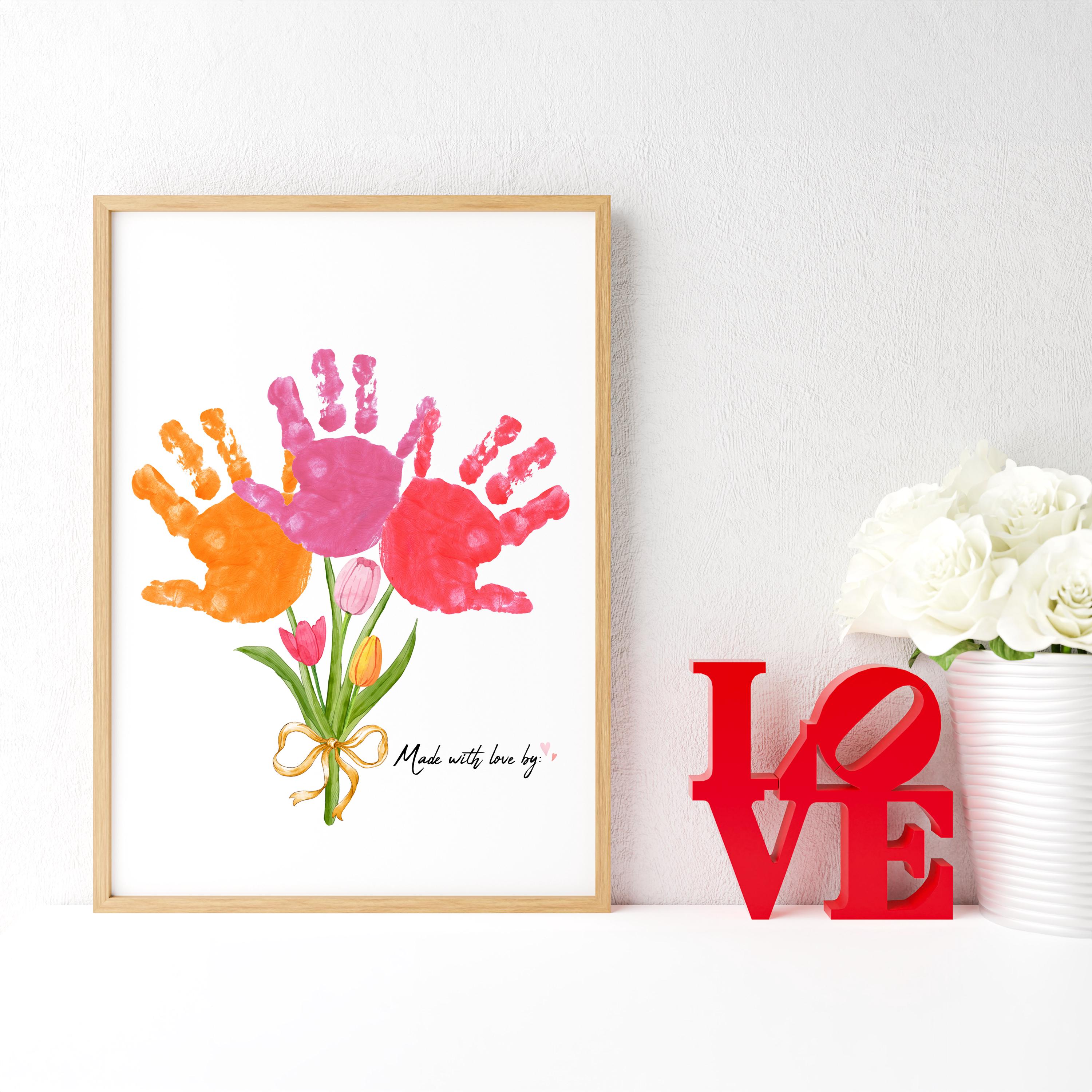Floral Handprint Art: Mother's Day Keepsake Gift (digital Download) - Etsy
