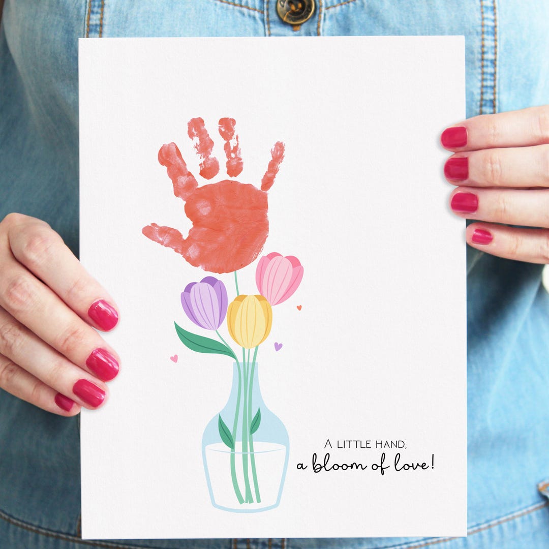Tulip Bouquet Handprint Craft: Mother's Day Keepsake (digital Download ...