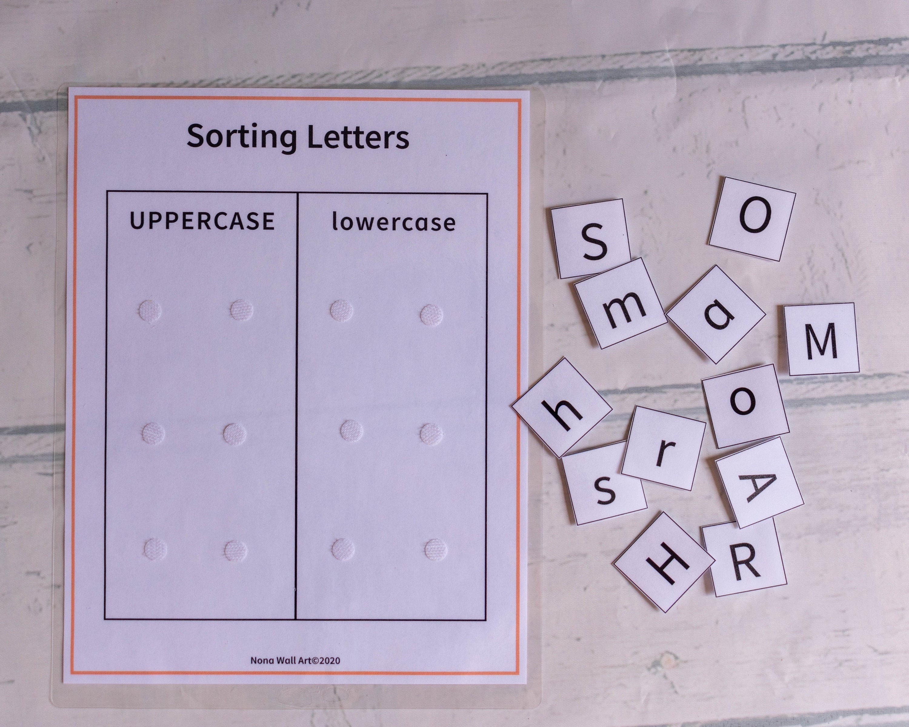 Busy Book Printable Sorting Letters Homeschool Educational - Etsy